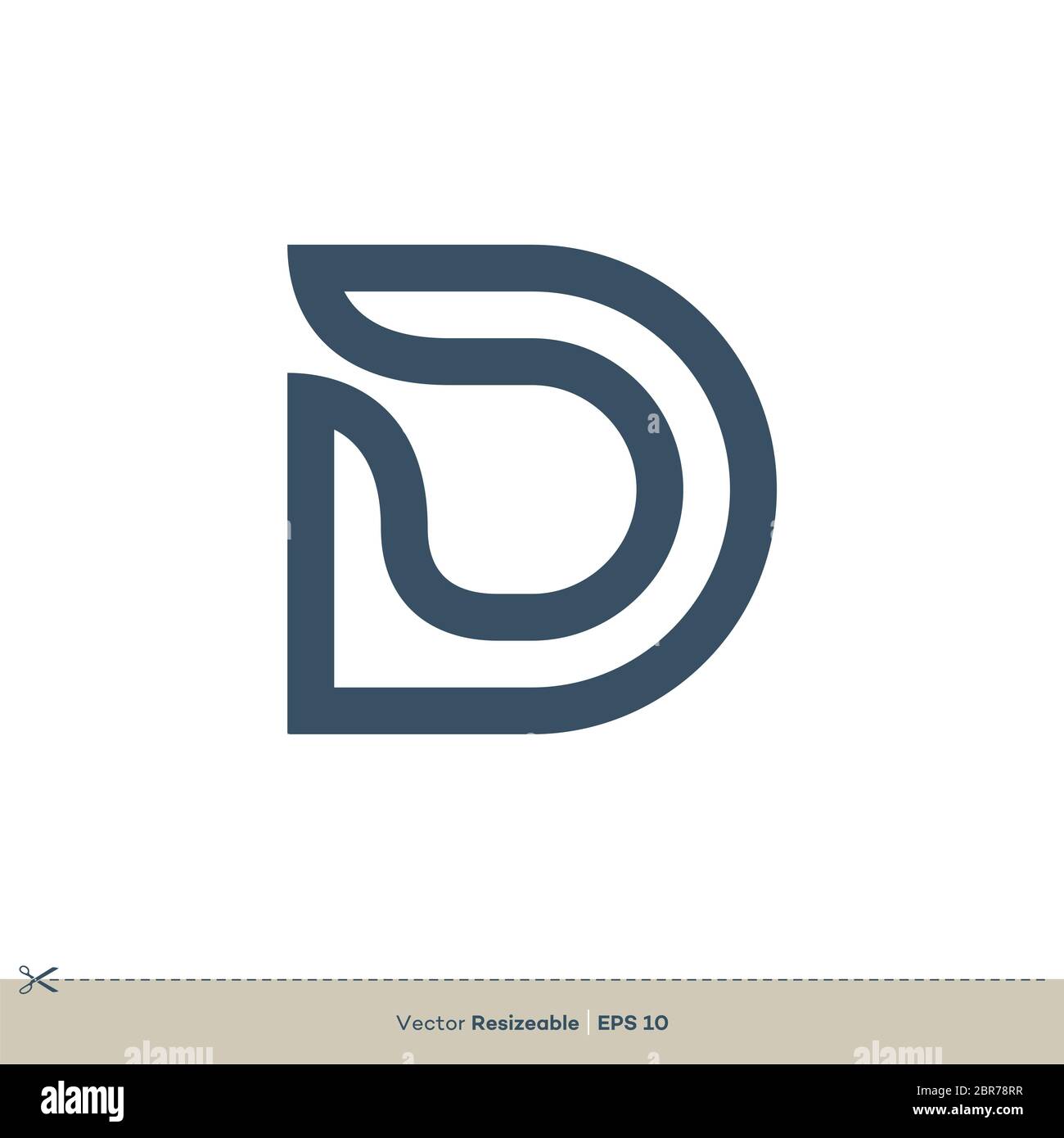 Letter D Icon Vector Logo Template Flat Design Stock Photo - Alamy