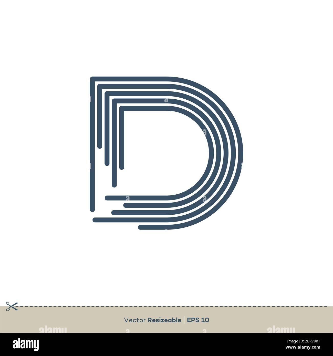 Letter D Icon Vector Logo Template Flat Design Stock Photo - Alamy