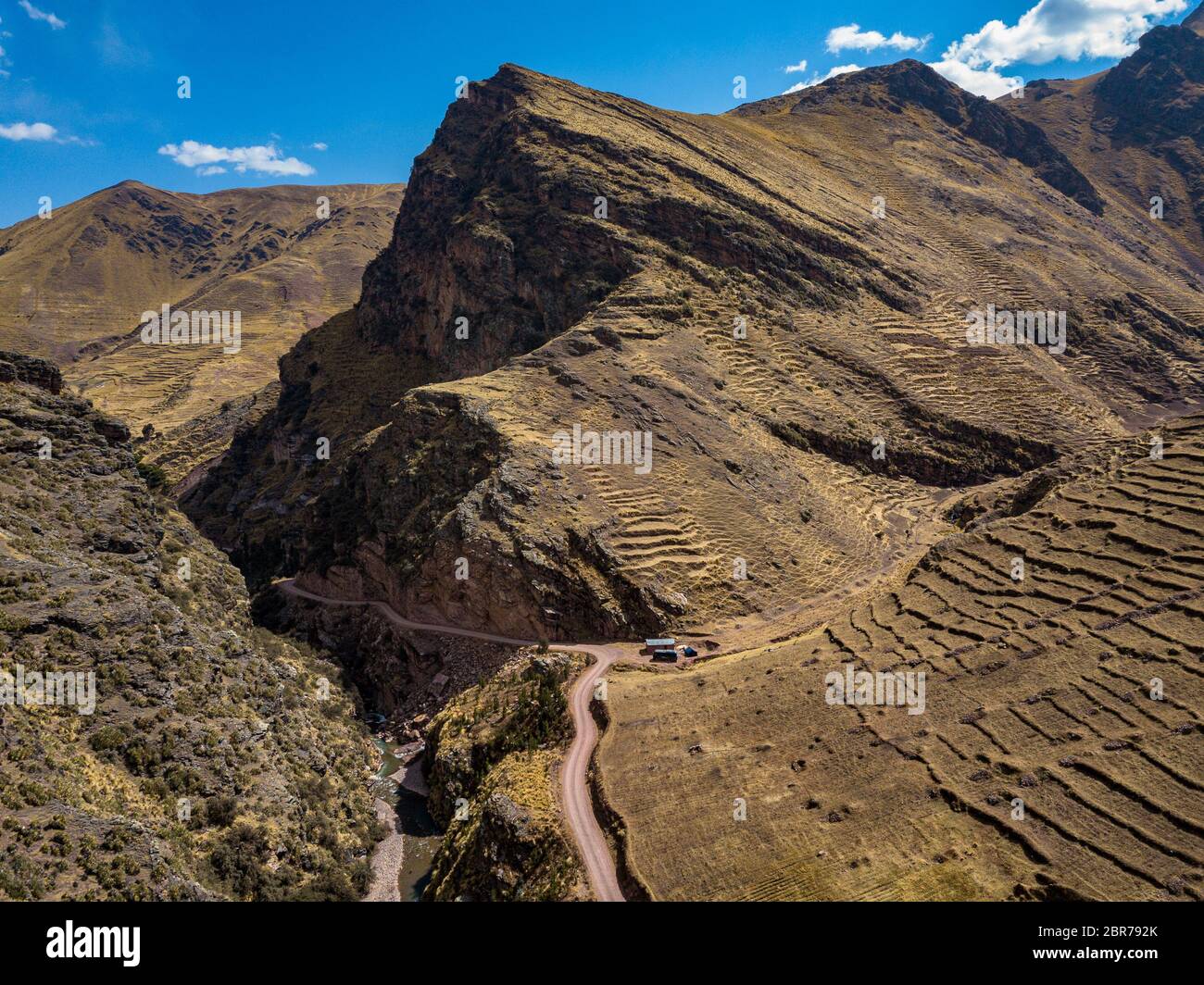 Aerial view of high-mountain landscape in Andes, Peru Stock Photo - Alamy
