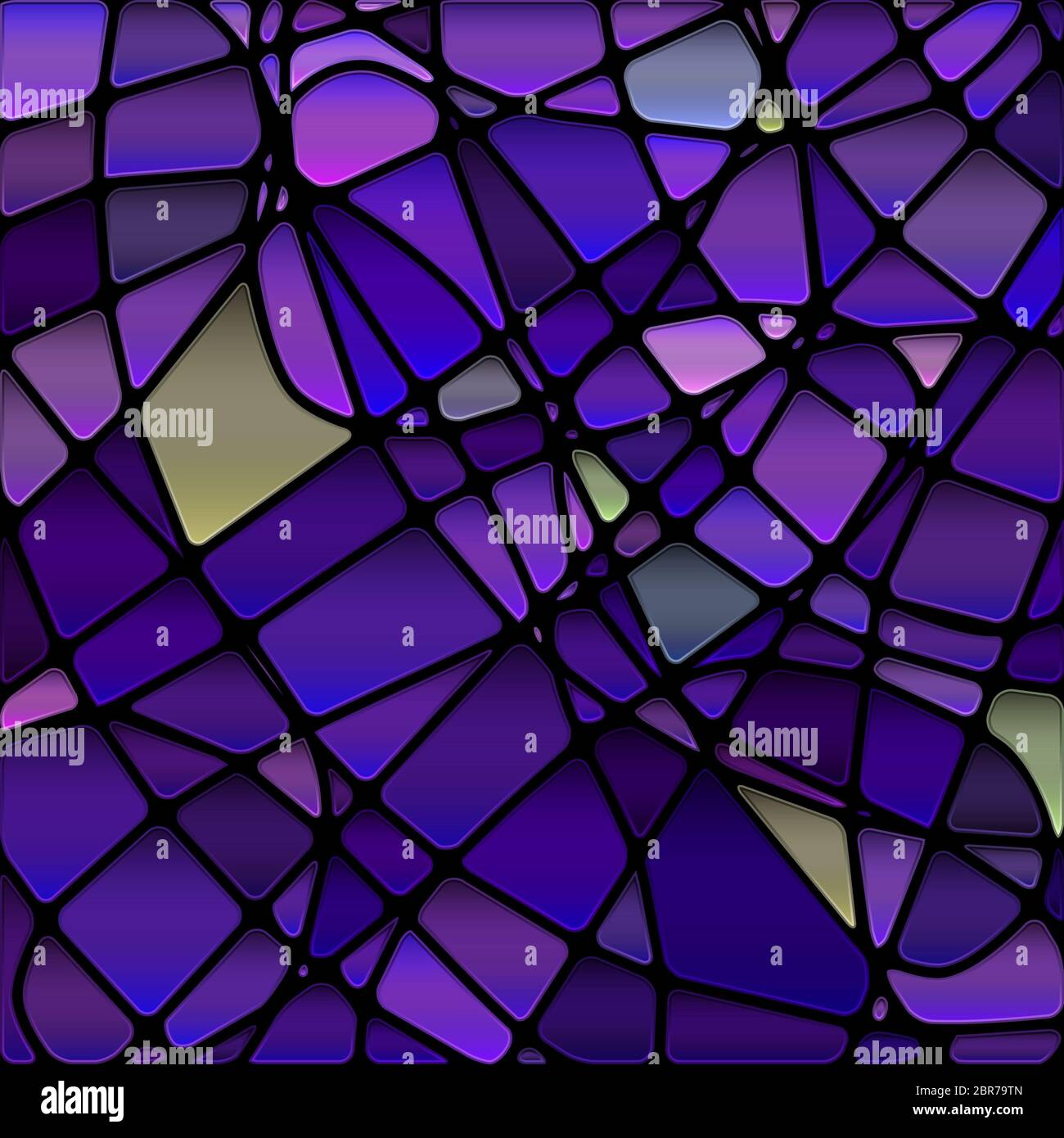 abstract stained-glass mosaic background - purple and violet Stock ...