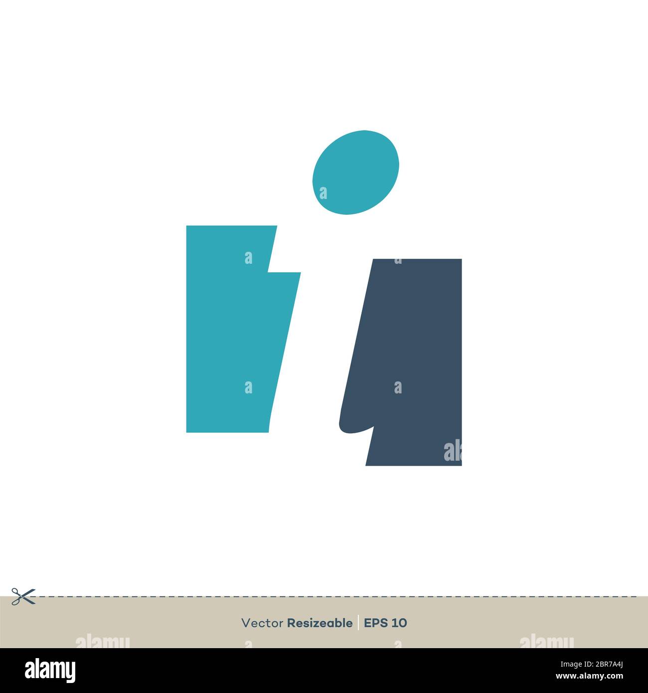 i Letter vector Logo Template illustration design Stock Photo - Alamy