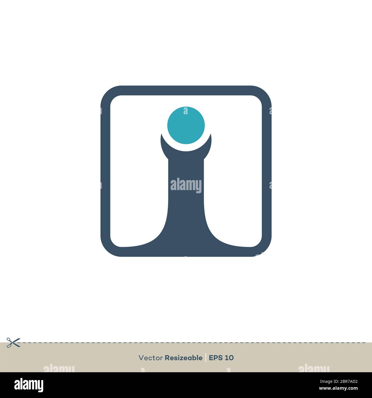 i Letter vector Logo Template illustration design Stock Photo - Alamy