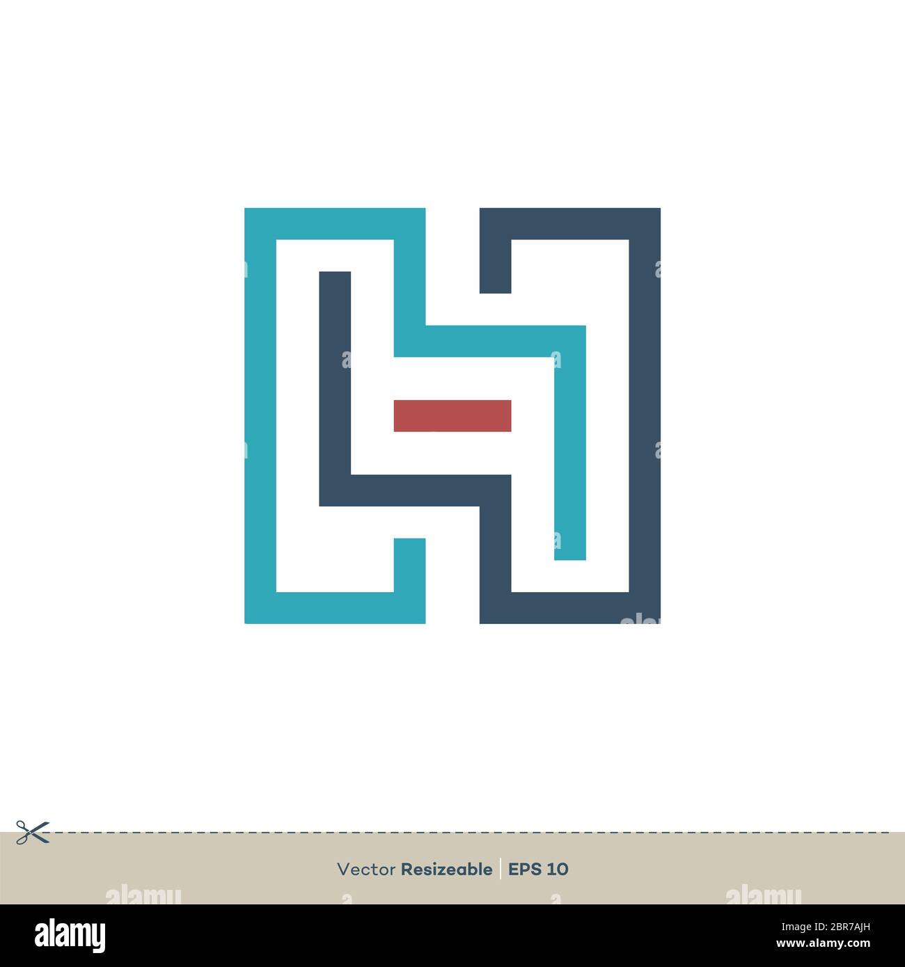 Letter H vector Logo Template illustration design Stock Photo - Alamy