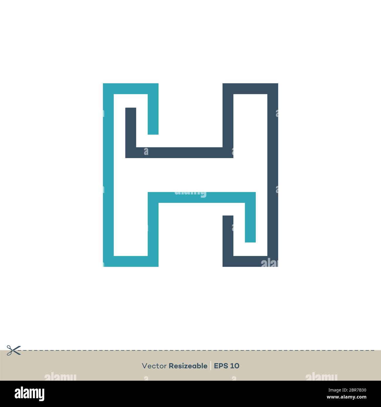 Letter H vector Logo Template illustration design Stock Photo - Alamy