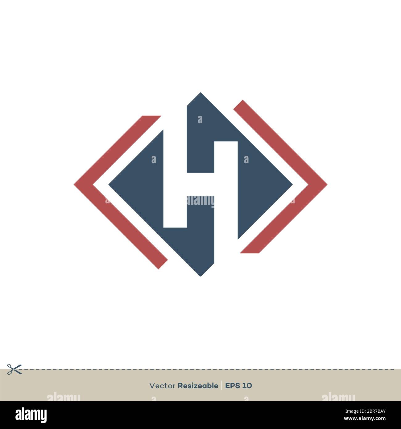 Letter H vector Logo Template illustration design Stock Photo - Alamy