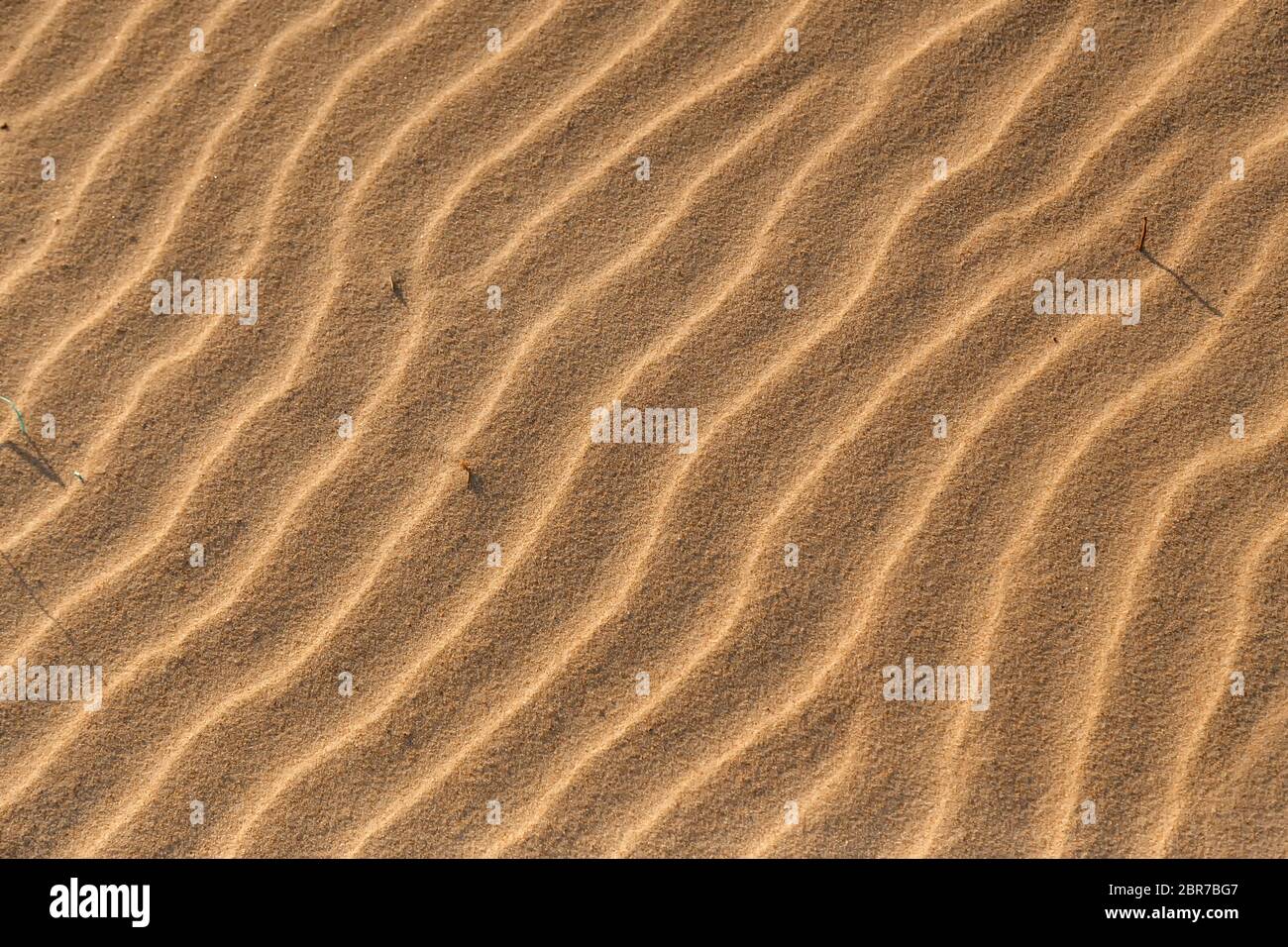 Sandy sand pattern on the beach, painted by wind and weather Stock ...