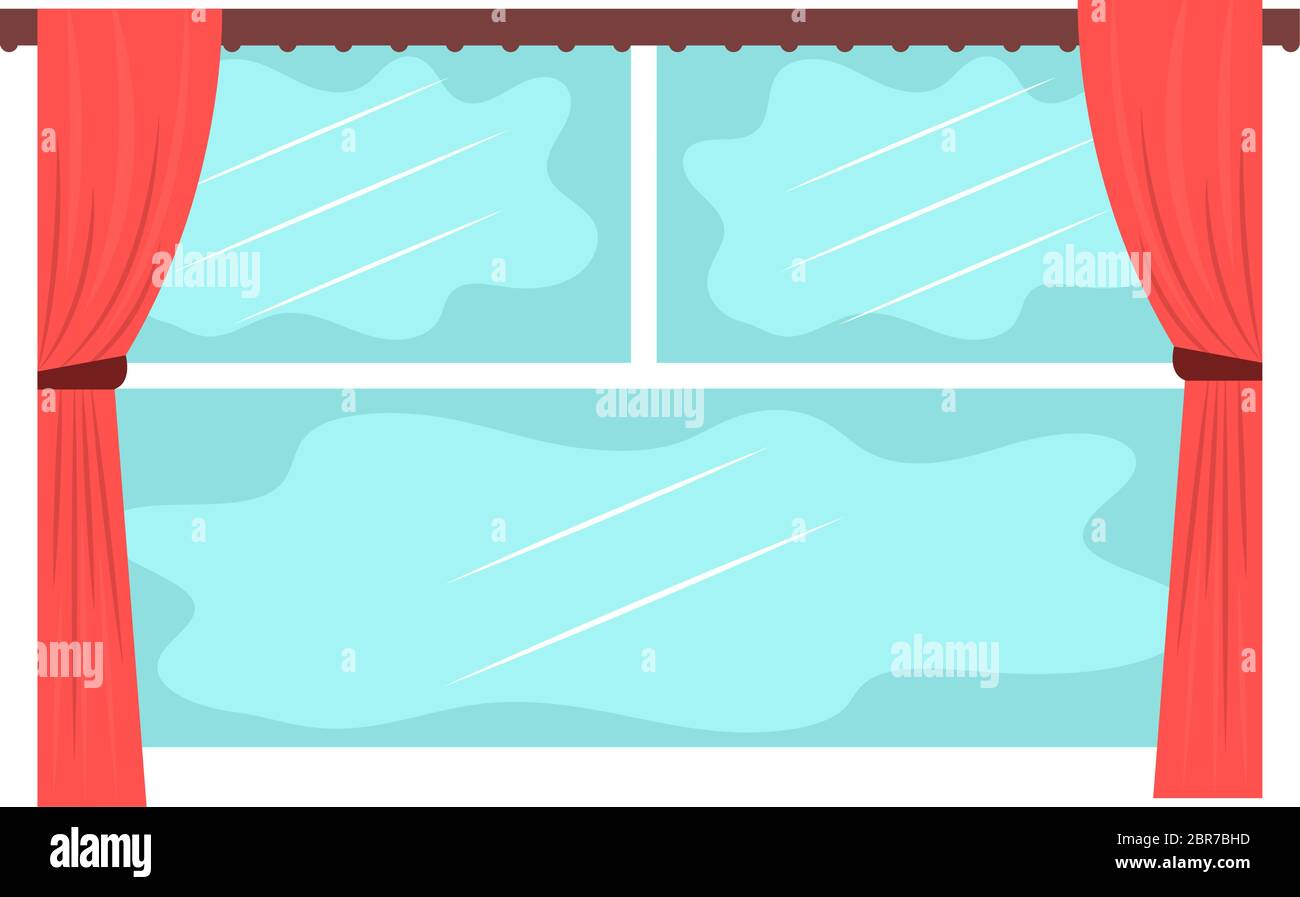 Window with pink curtains Stock Vector Image & Art - Alamy