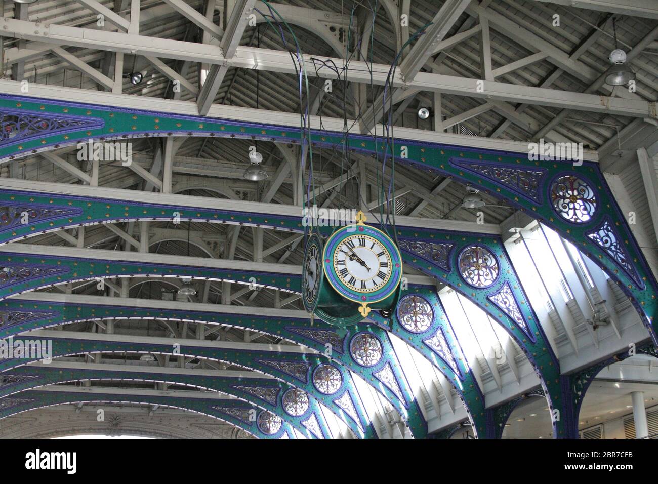 Clock at Old Smithfield Market in London UK Stock Photo - Alamy