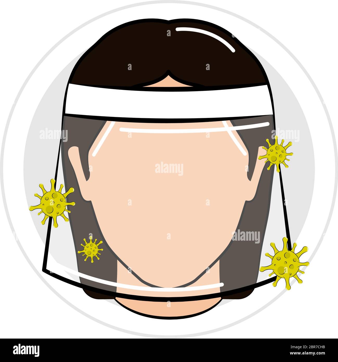 Woman with a safety visor Stock Vector Image & Art - Alamy
