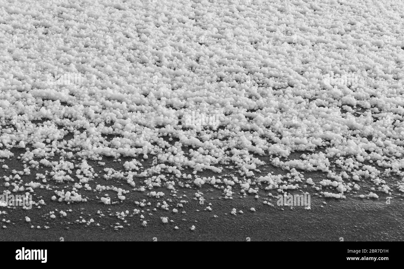 Hail on the ground Black and White Stock Photos & Images - Alamy