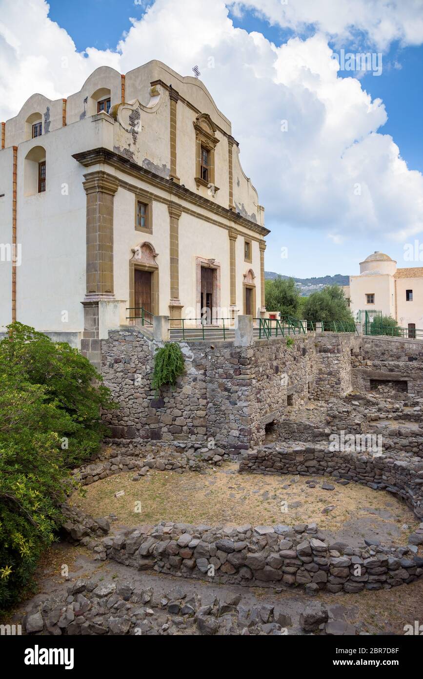Church of the Immaculate in Lipari, Aeolian Islands, Italy Stock Photo ...