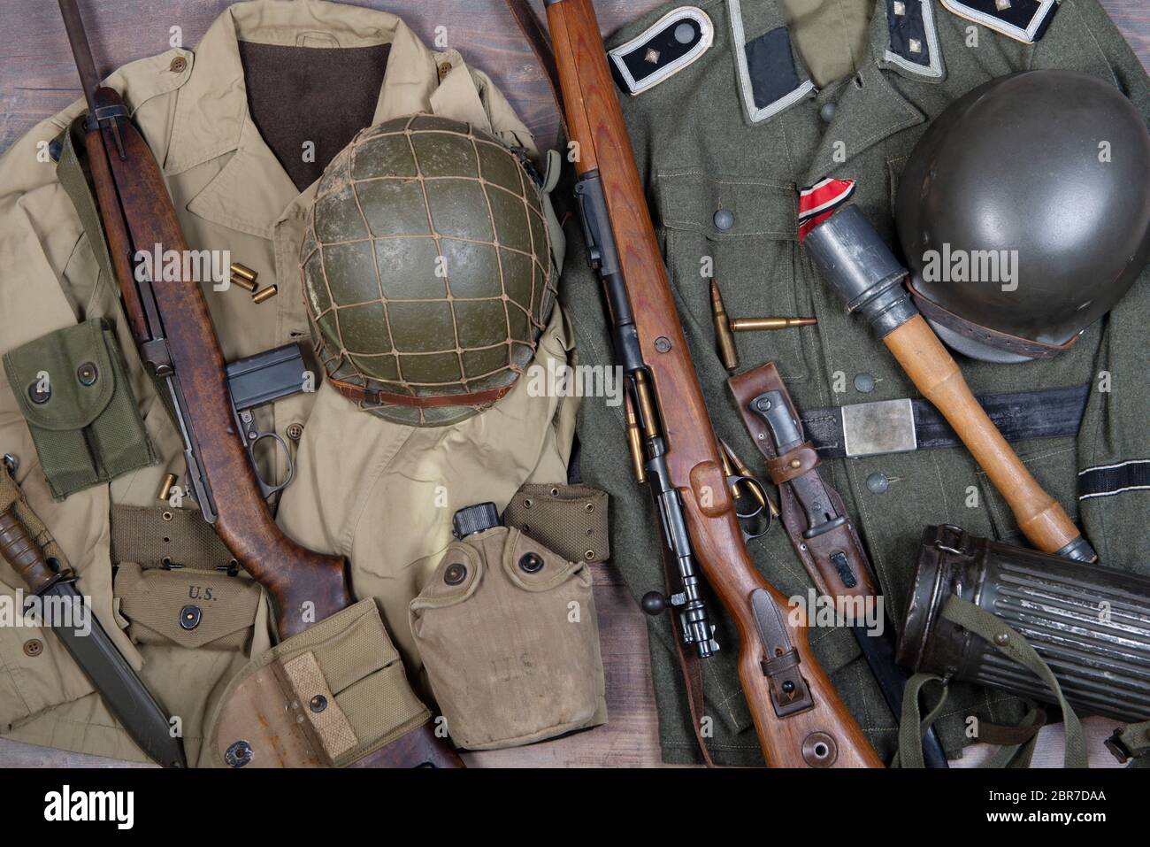 the world war two military american and german equipment Stock Photo ...