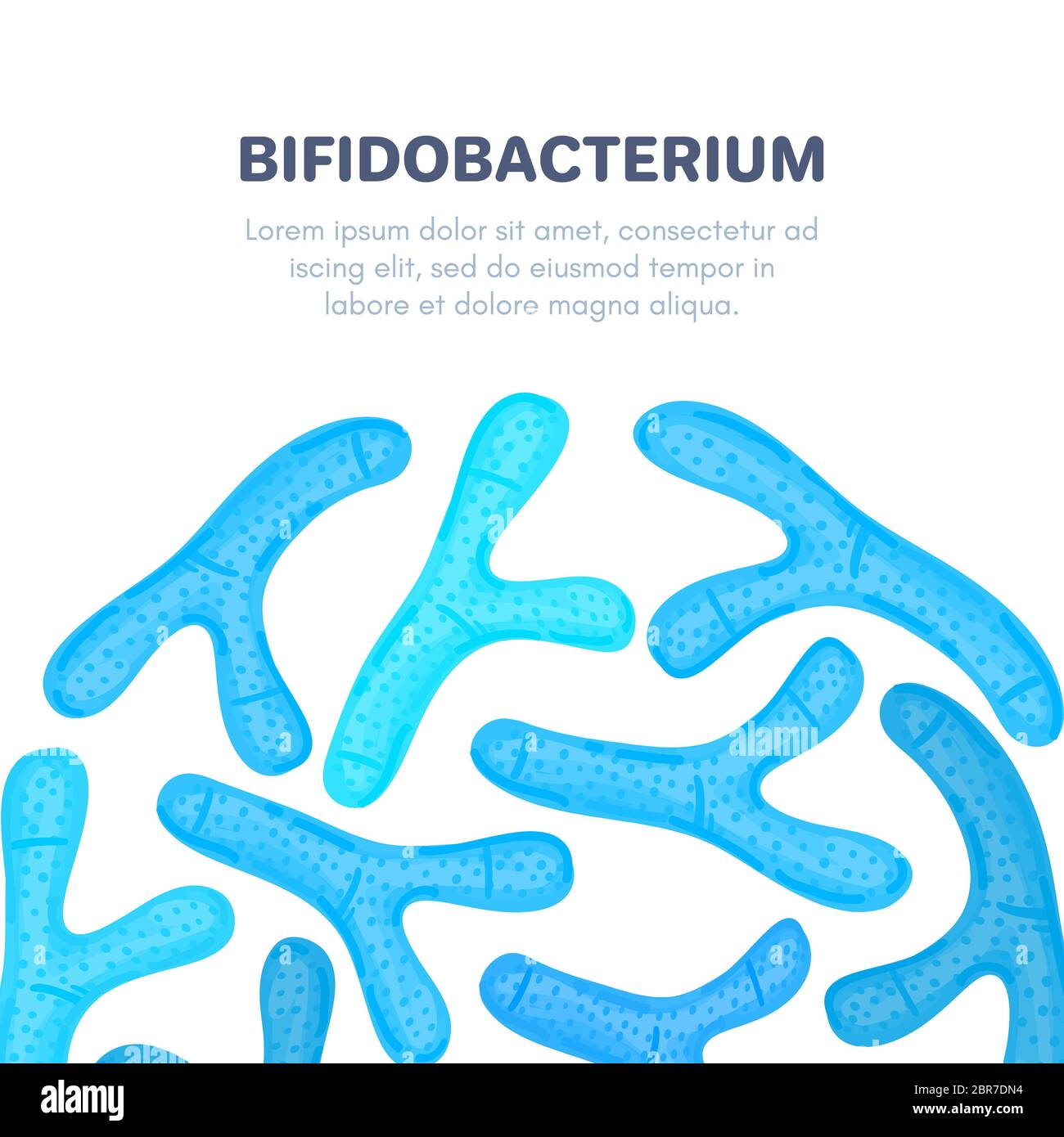 Vector background with probiotics in semicircular shape ...