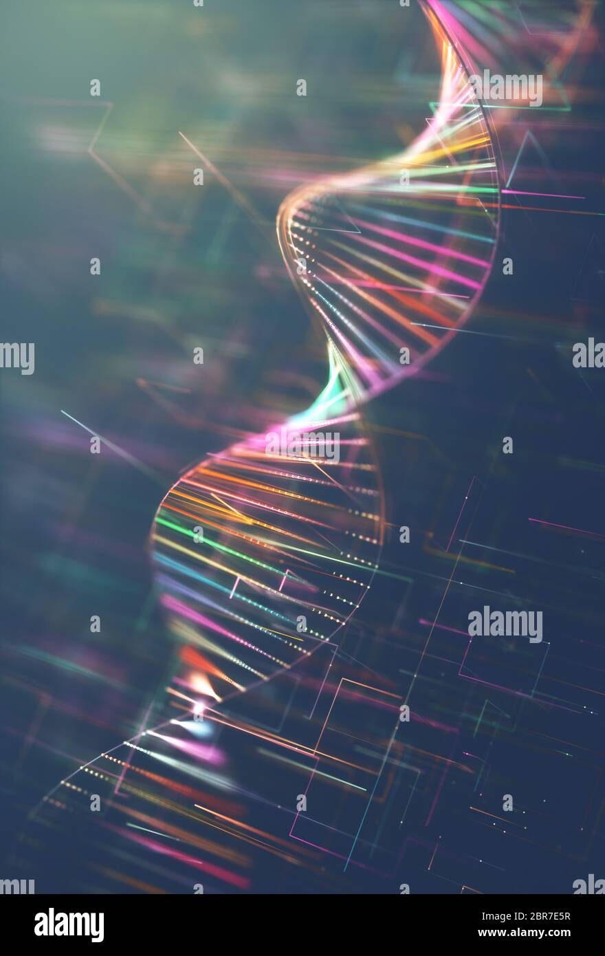 Image of genetic codes DNA. Concept image for use as background ...