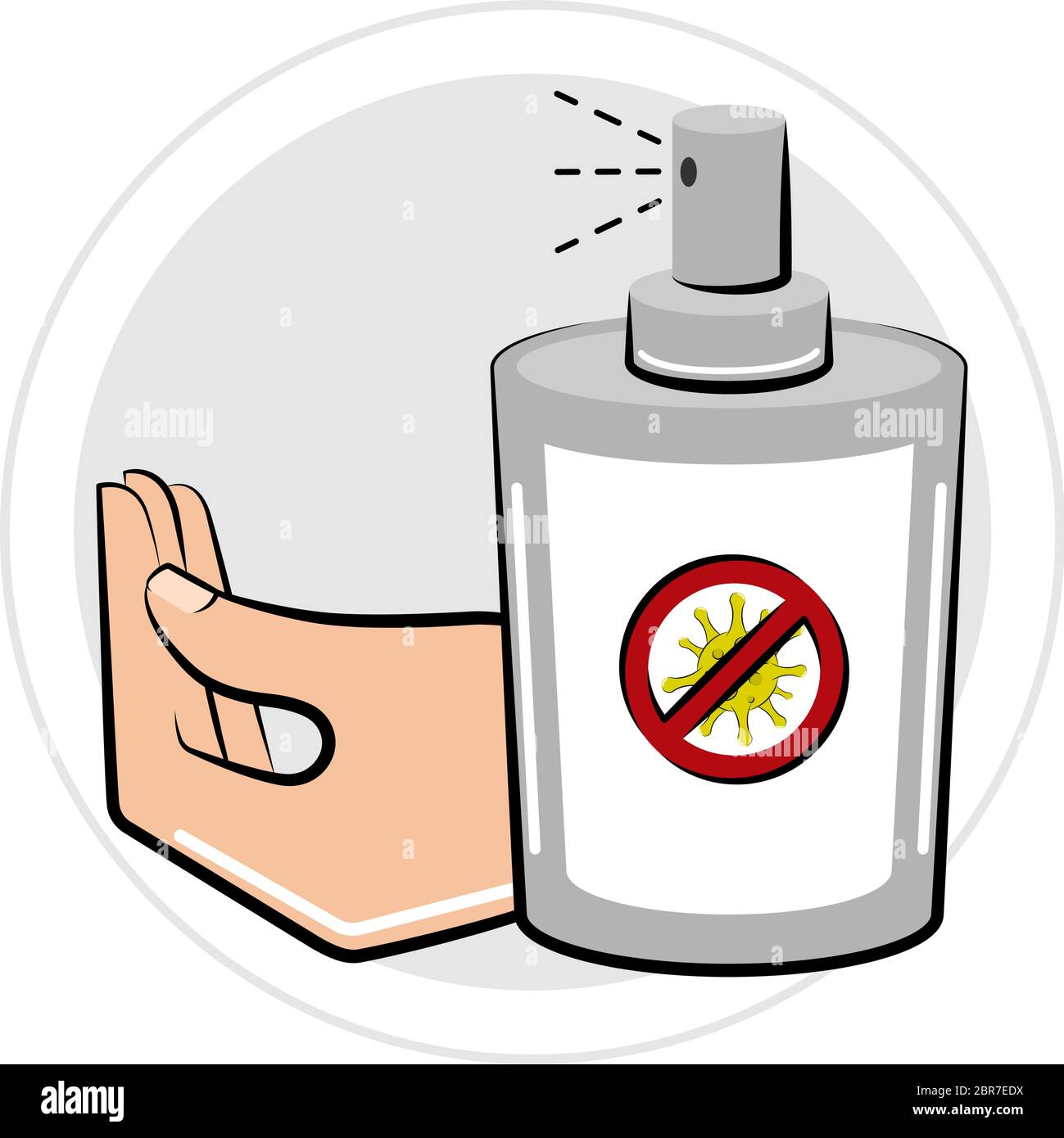Hand and bottle spray Stock Vector Image & Art - Alamy