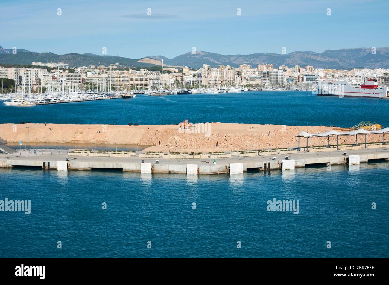 bay view of Palma, Majorca, Balearic islands, Spain, European tourist ...