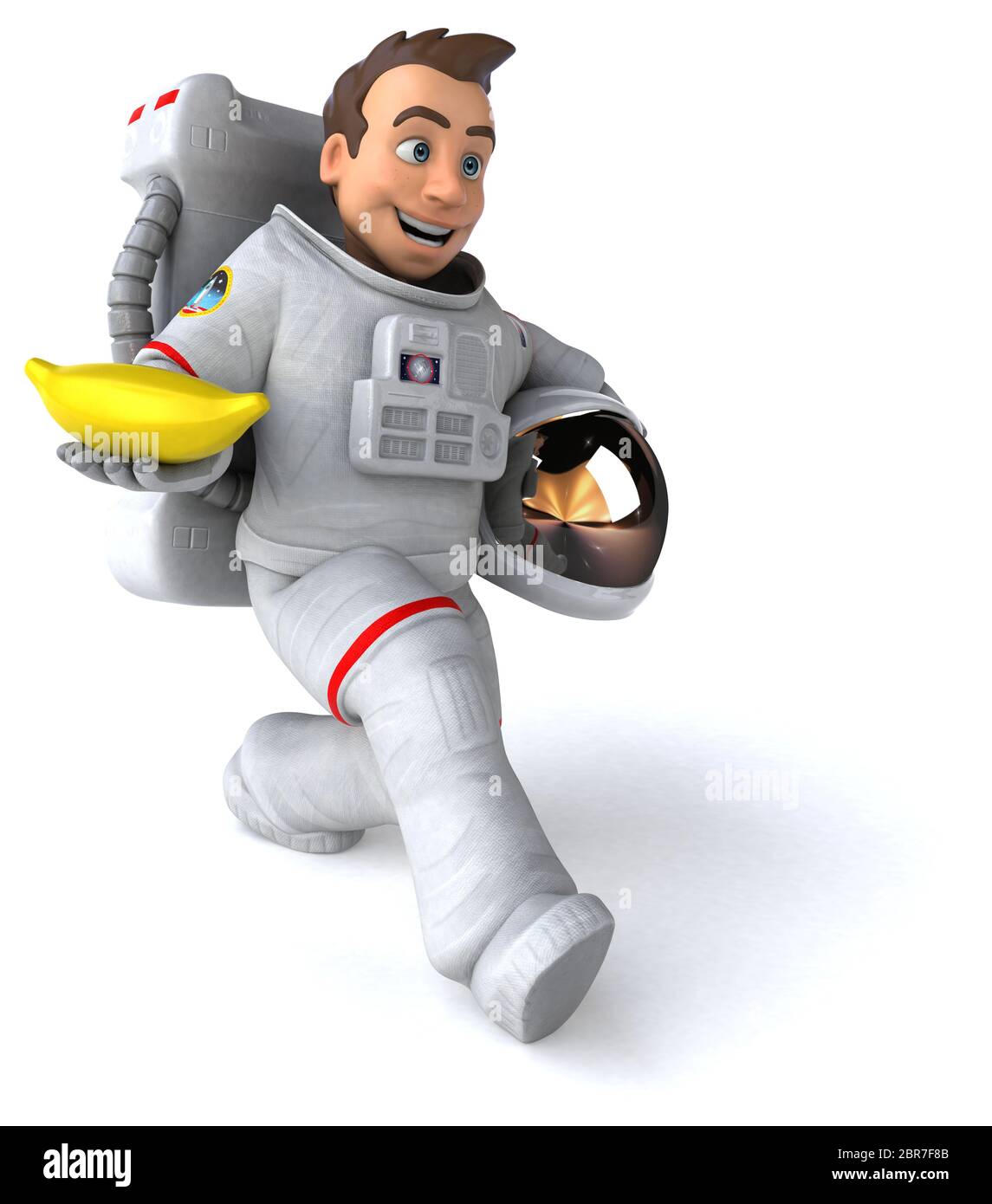Fun astronaut - 3D Illustration Stock Photo - Alamy