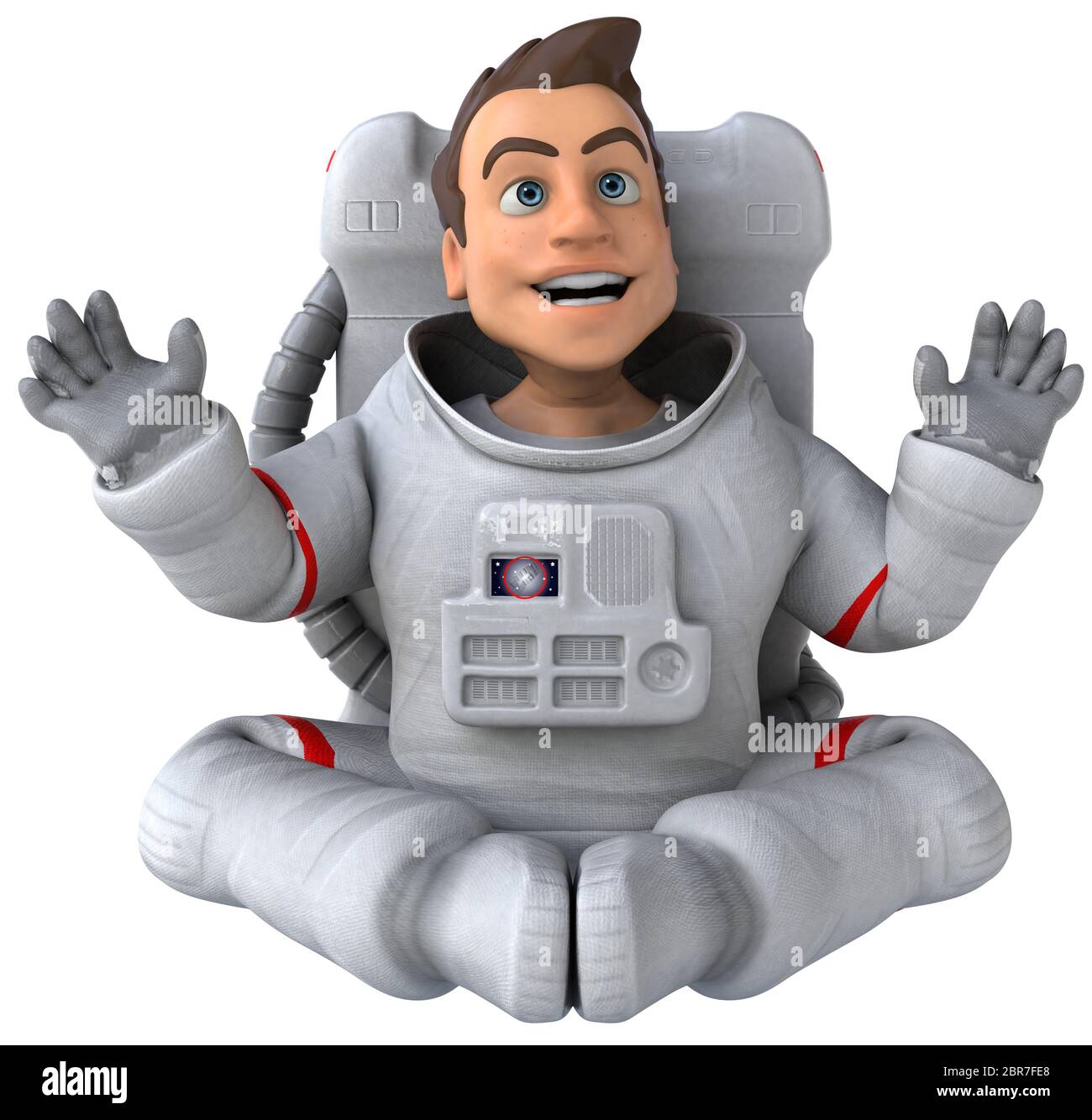 Fun astronaut - 3D Illustration Stock Photo - Alamy