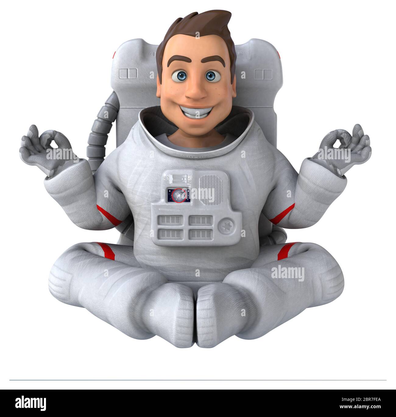 Fun astronaut - 3D Illustration Stock Photo - Alamy