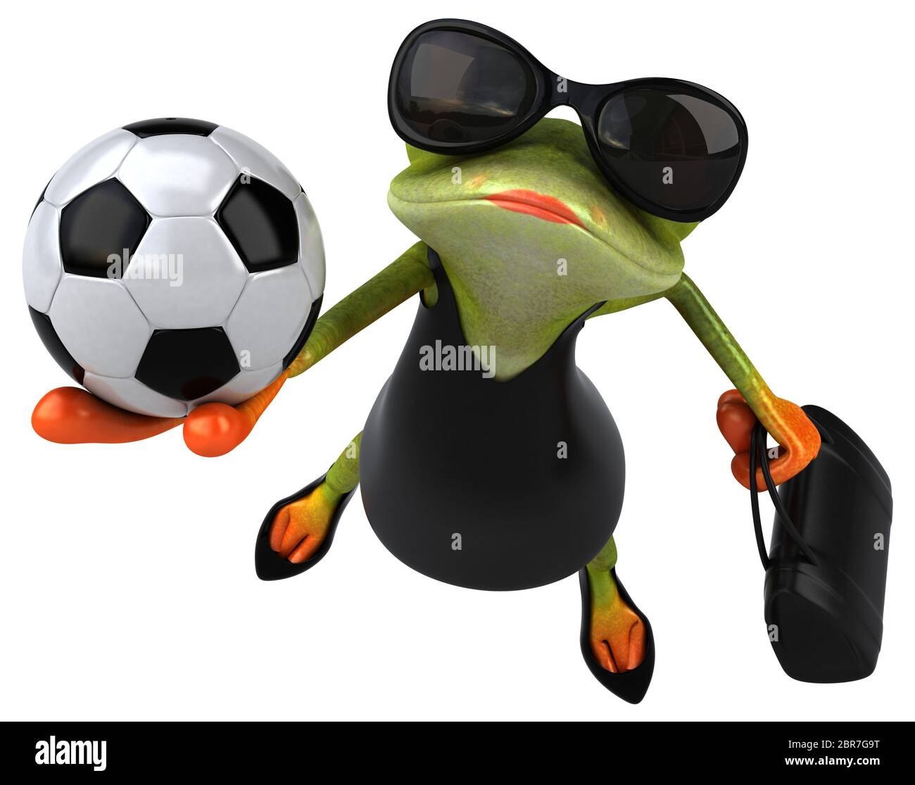 Fun frog - 3D Illustration Stock Photo - Alamy