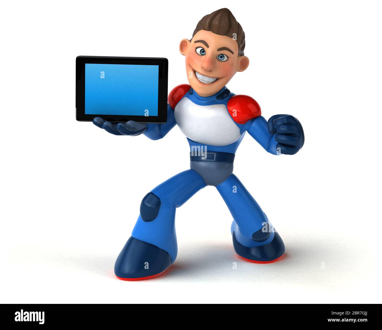 Cartoon illustration tablet super hero hi-res stock photography and ...