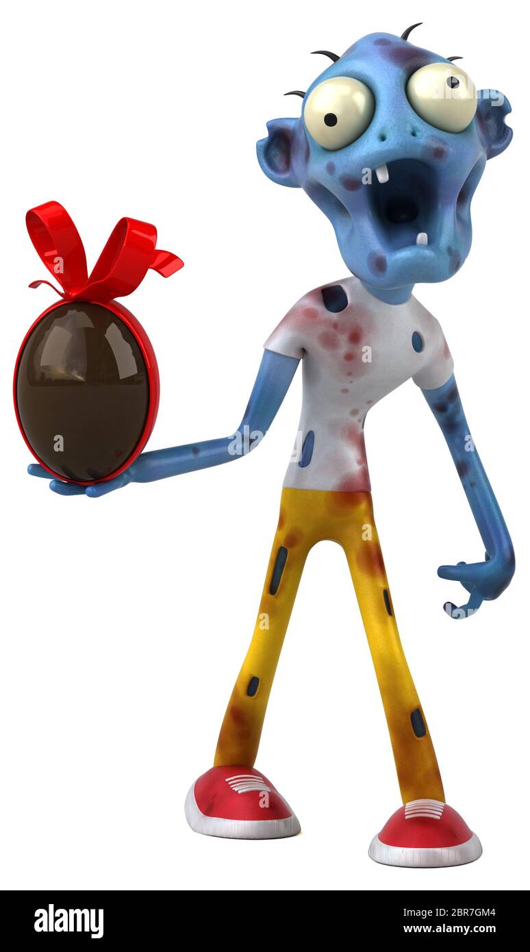 Fun zombie - 3D Illustration Stock Photo - Alamy
