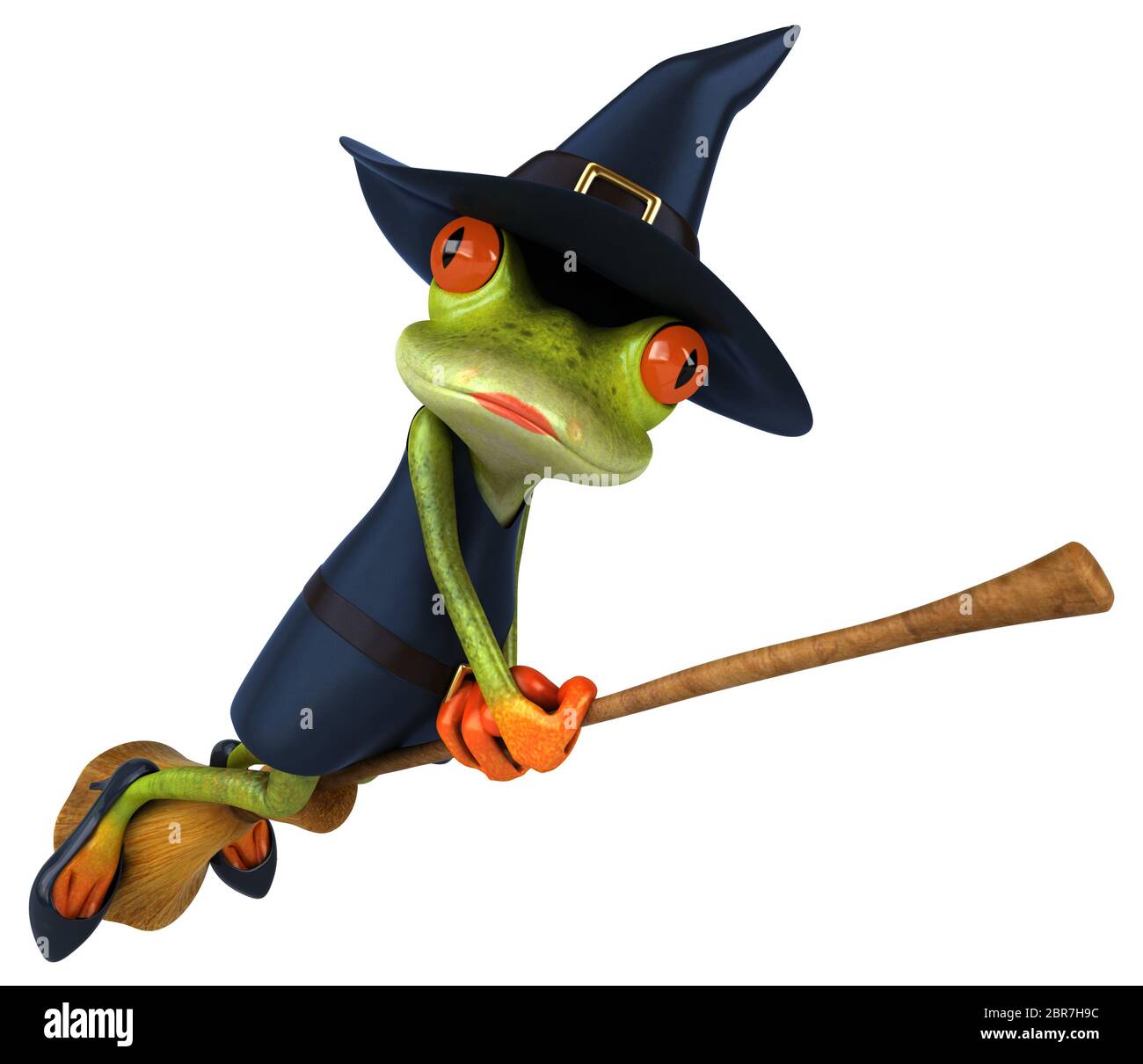 Witch frog - 3D Illustration Stock Photo - Alamy