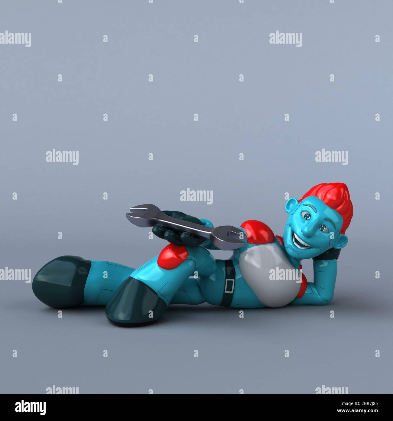 Red Robot - 3D Illustration Stock Photo - Alamy