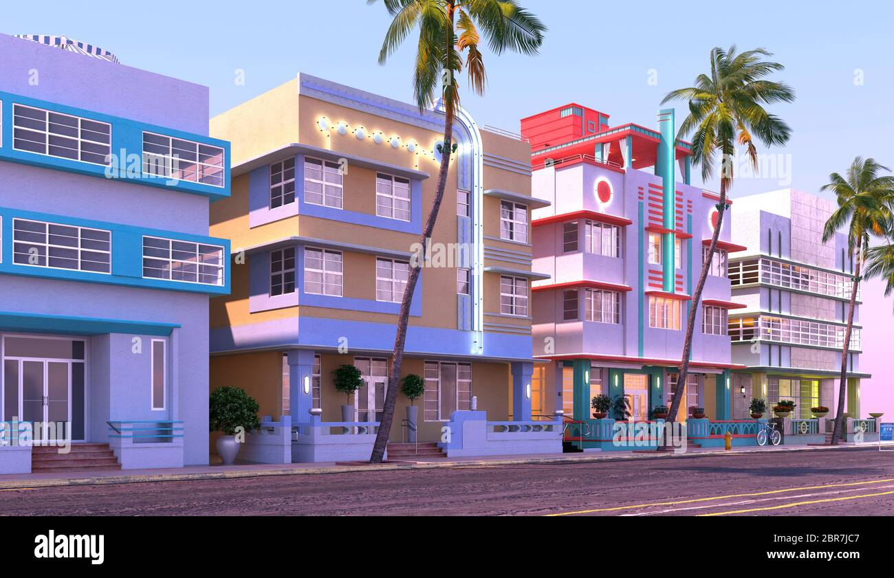 3D illustration daytime cityscape empty streets and area Stock Photo ...