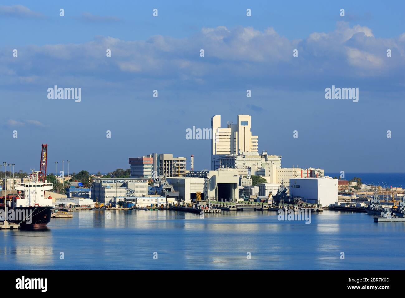 Shipyard, Port of Haifa, Israel Stock Photo - Alamy
