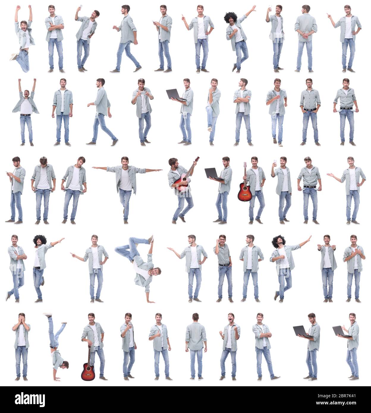 collage of photos of modern stylish guy Stock Photo - Alamy