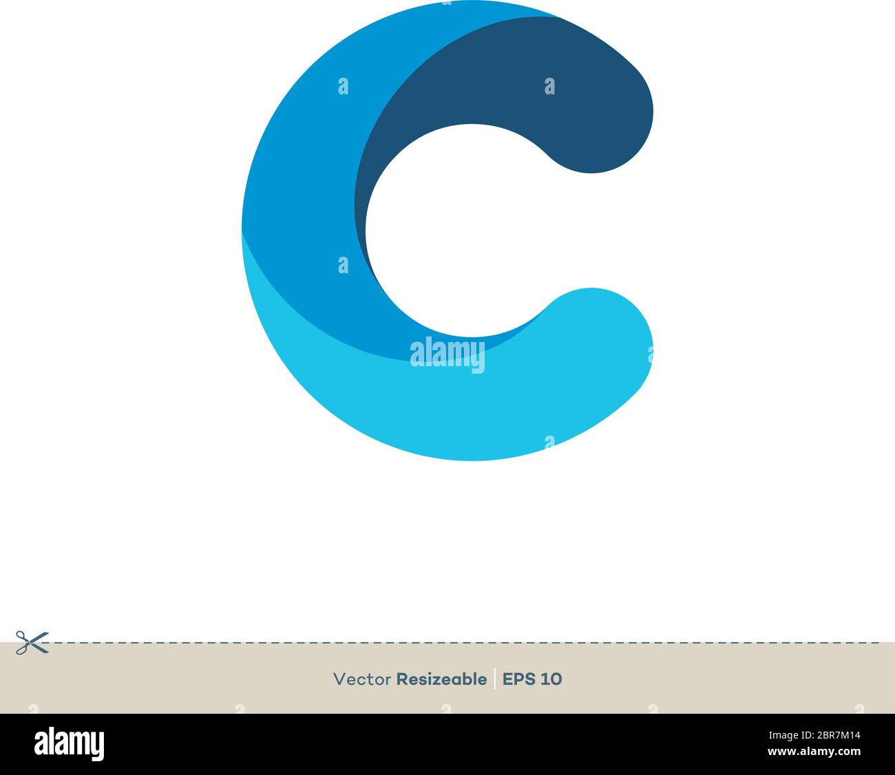 C Letter Vector Icon Logo Template Flat Design Stock Vector Image & Art ...