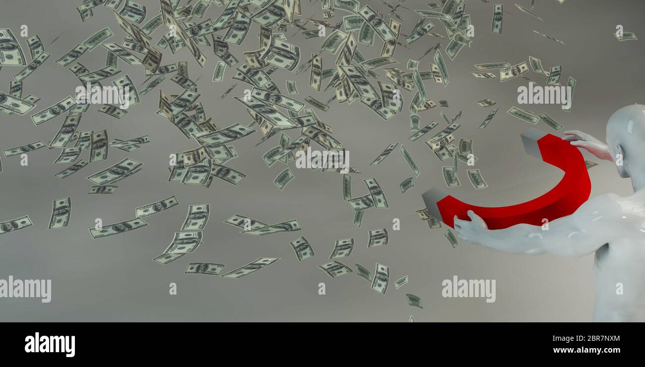 Creating Profit or Money Profits Easily With Business Man Stock Photo ...