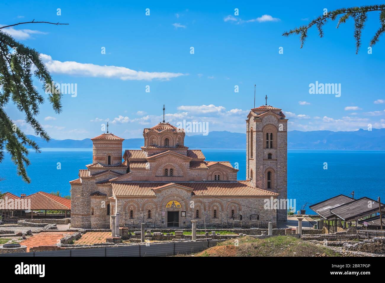 Saint Panteleimon church called also Plaosnik as seen from the Fortress ...