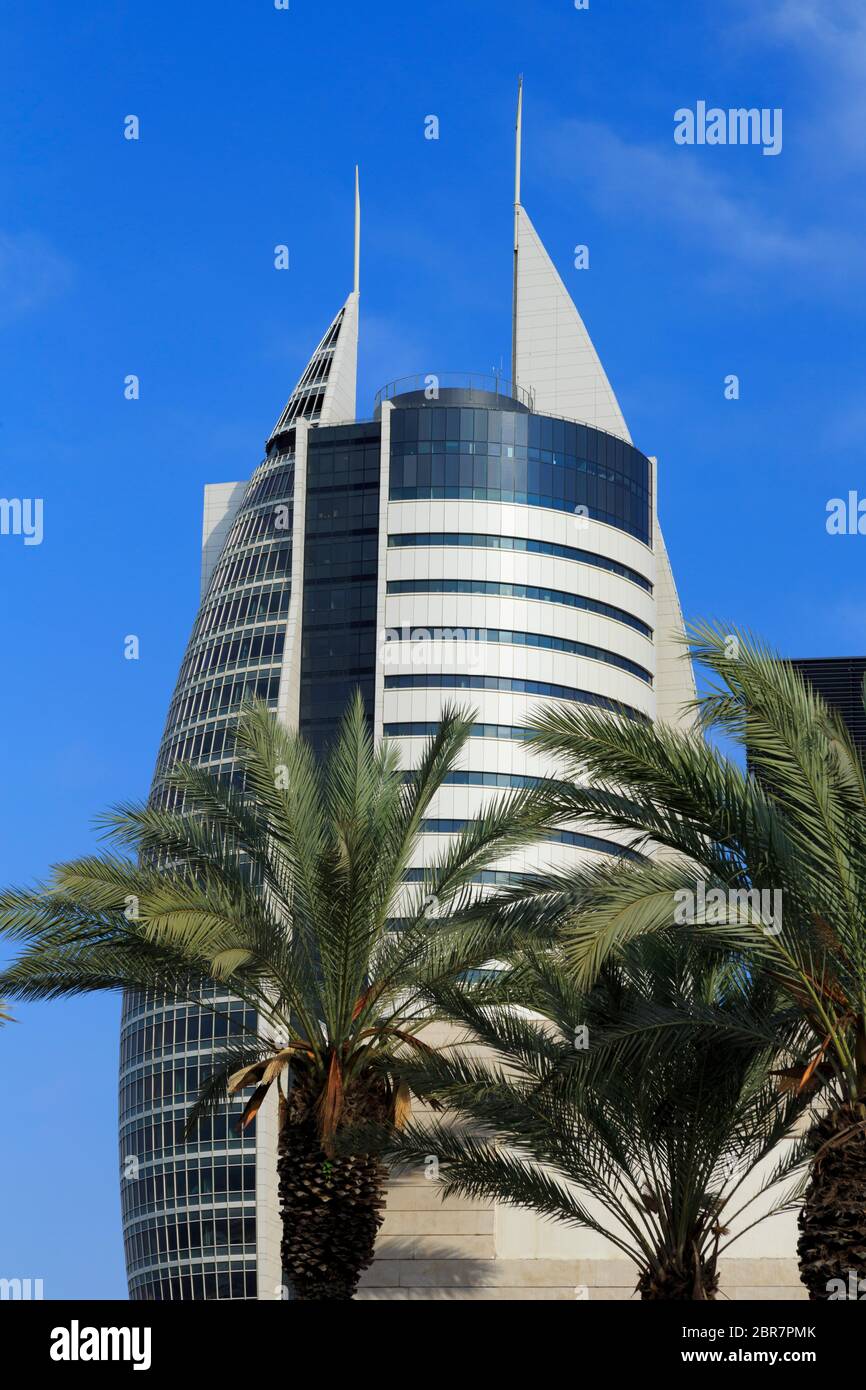 The Sail Tower, Port of Haifa, Israel Stock Photo - Alamy
