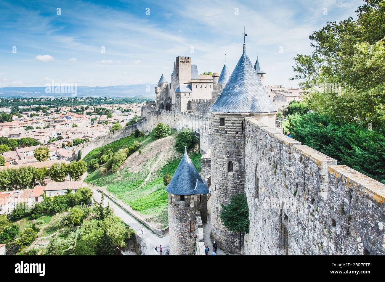 Ramparts of the Medieval City of Carcassonne in the Aude in France ...