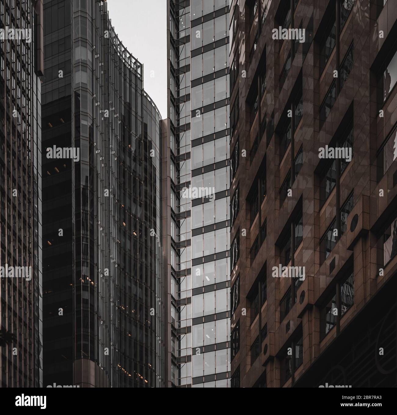 Hong Kong Modern Architecture, Hong Kong Business Building Closed up ...