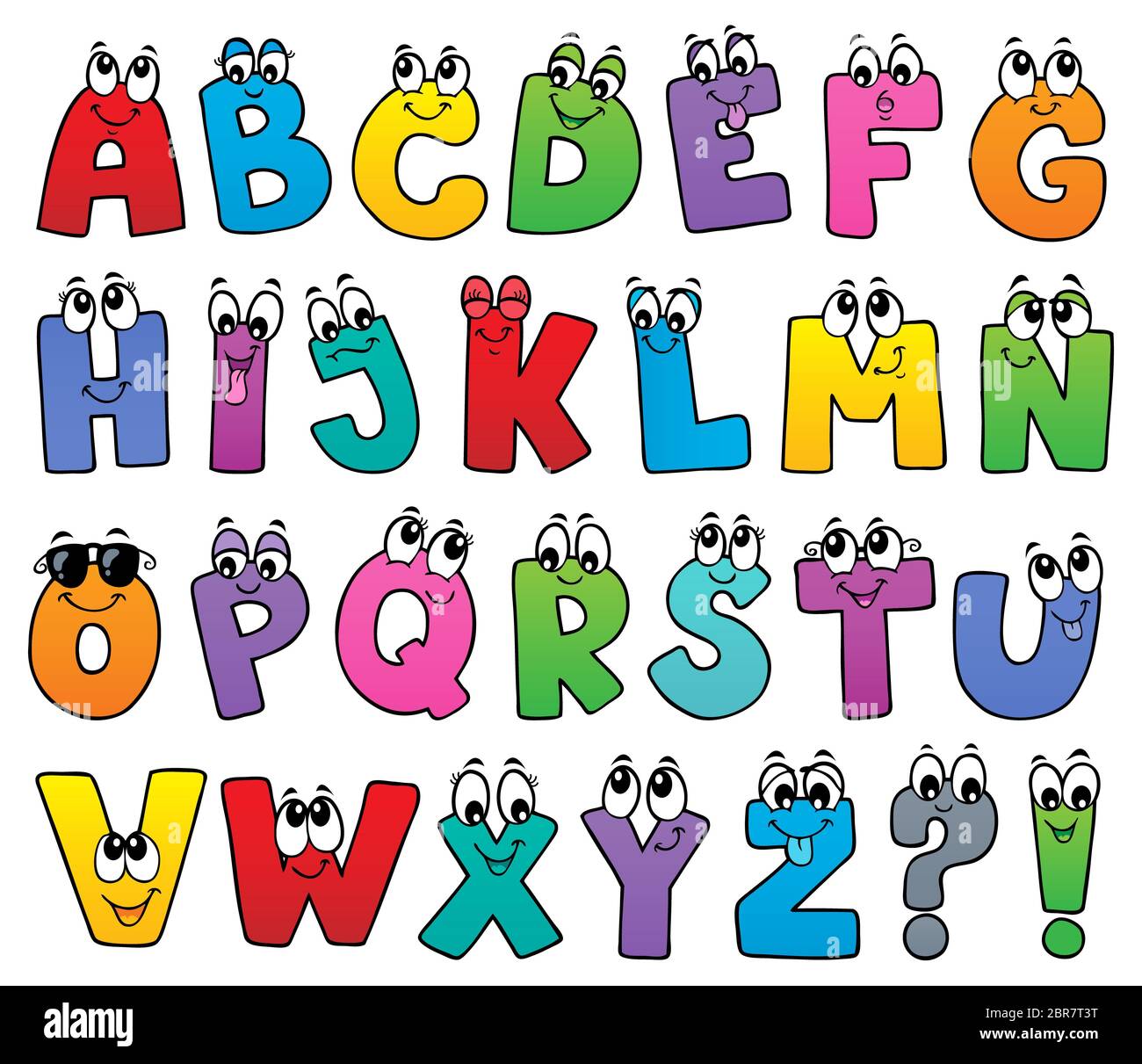 Cartoon alphabet topic image 1 - picture illustration Stock Photo - Alamy
