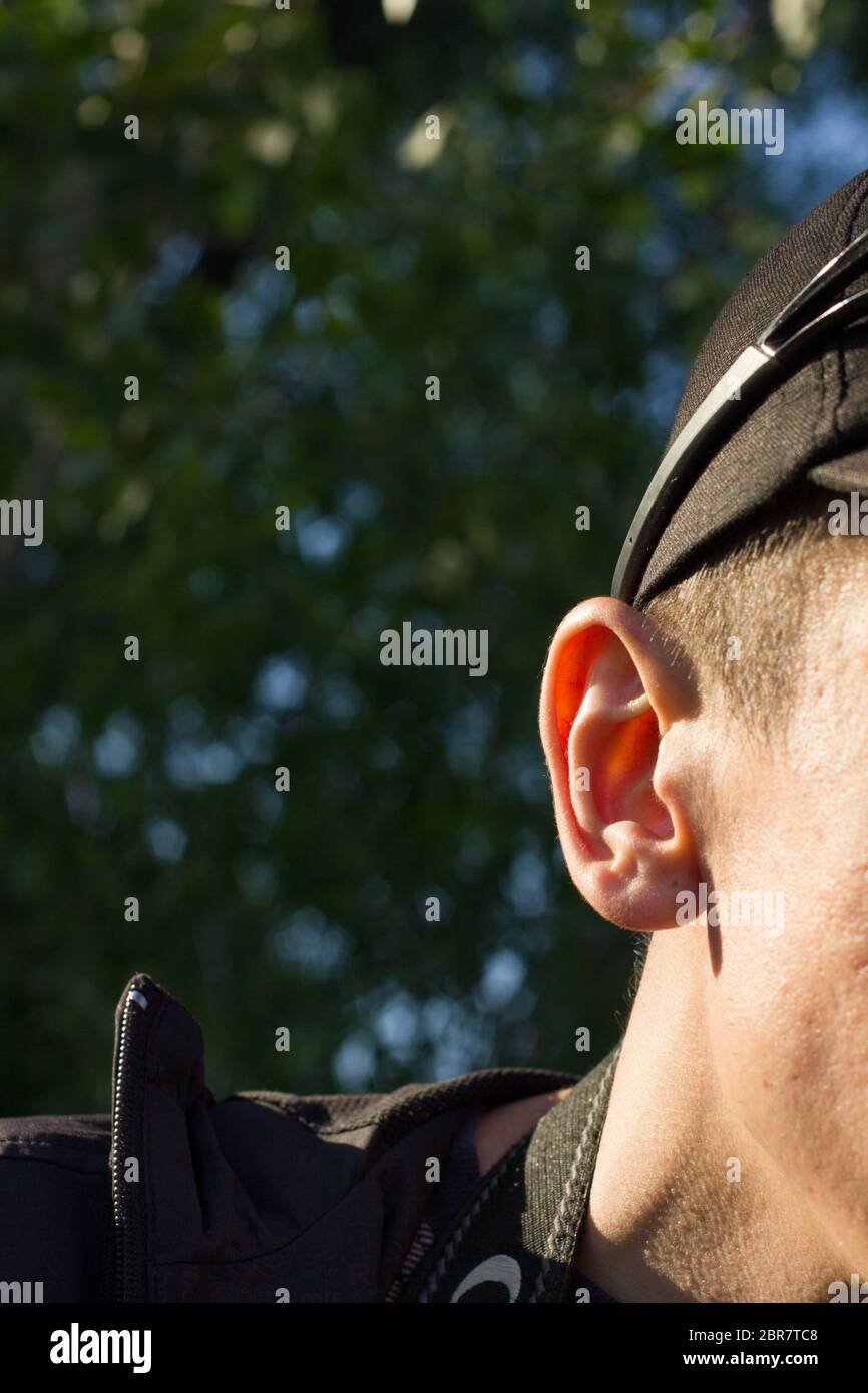Black human ear lobe hi-res stock photography and images - Alamy