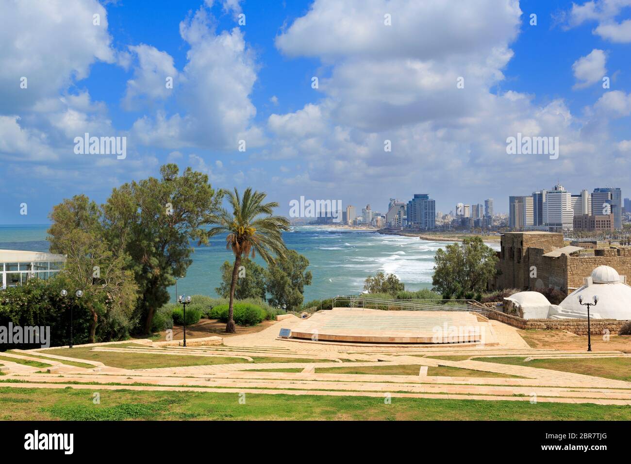 Jaffa Theater & Abrasha Park, Old Jaffa, Tel Aviv, Israel Stock Photo ...