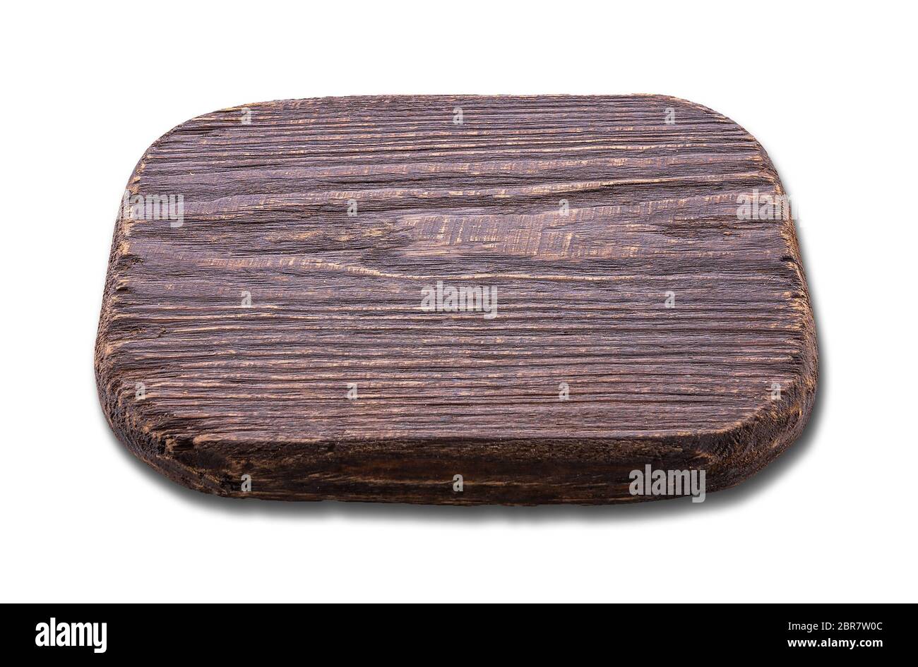 Small wooden board isolated on a white background Stock Photo - Alamy