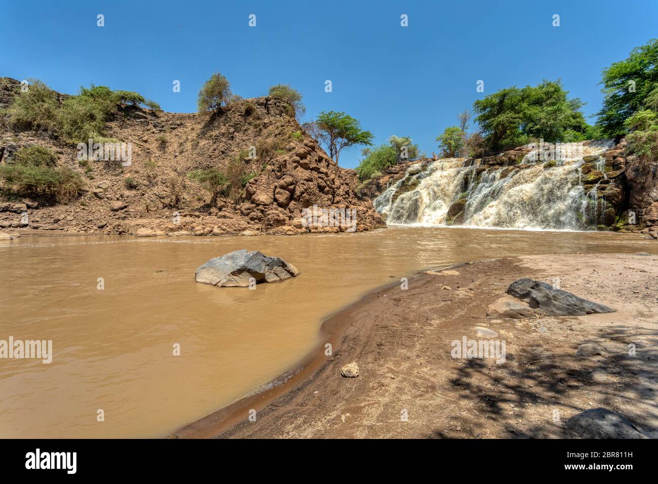 Fall in Awash National Park. Waterfalls in Awash wildlife reserve in ...