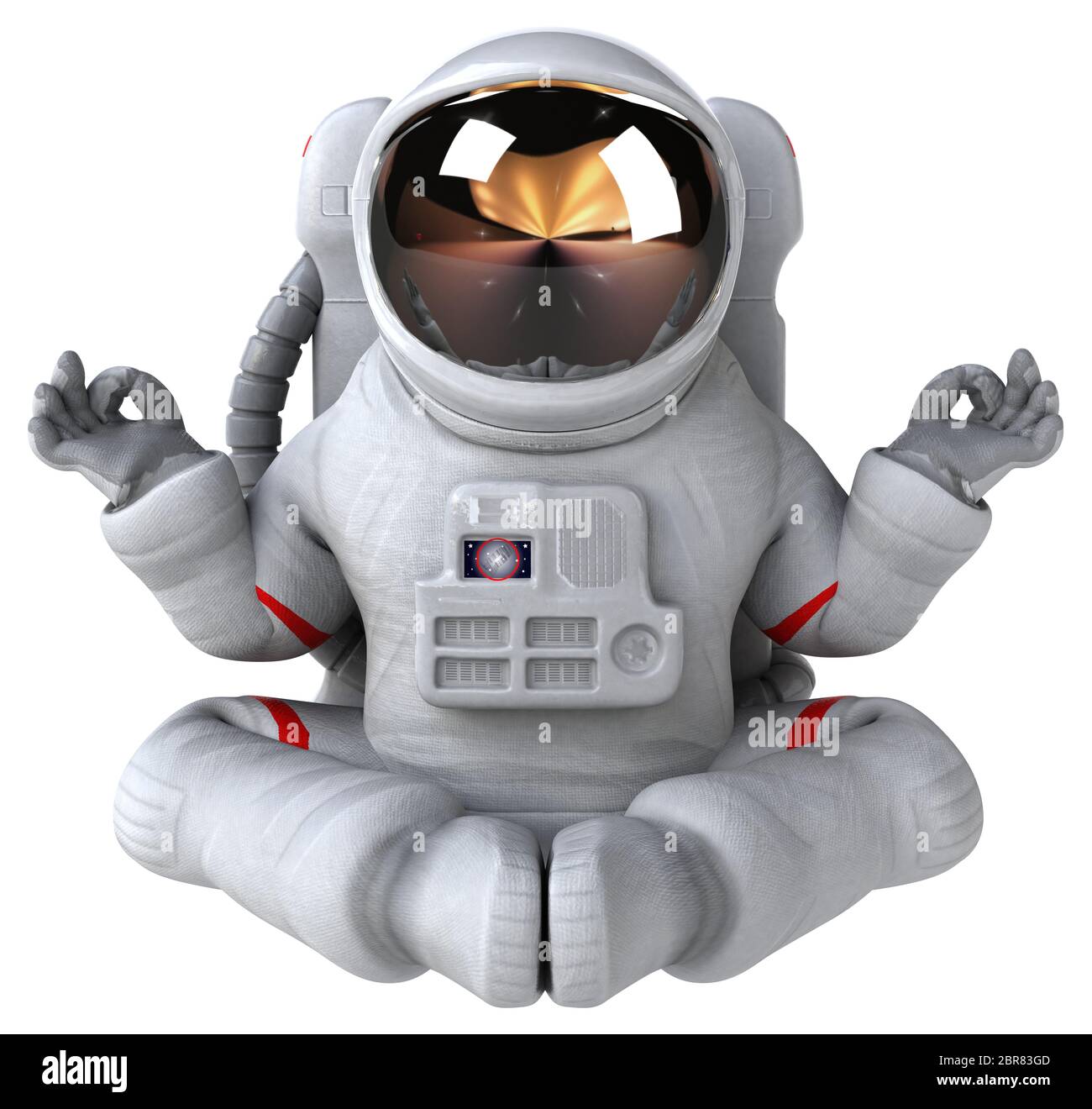 Fun astronaut - 3D Illustration Stock Photo - Alamy