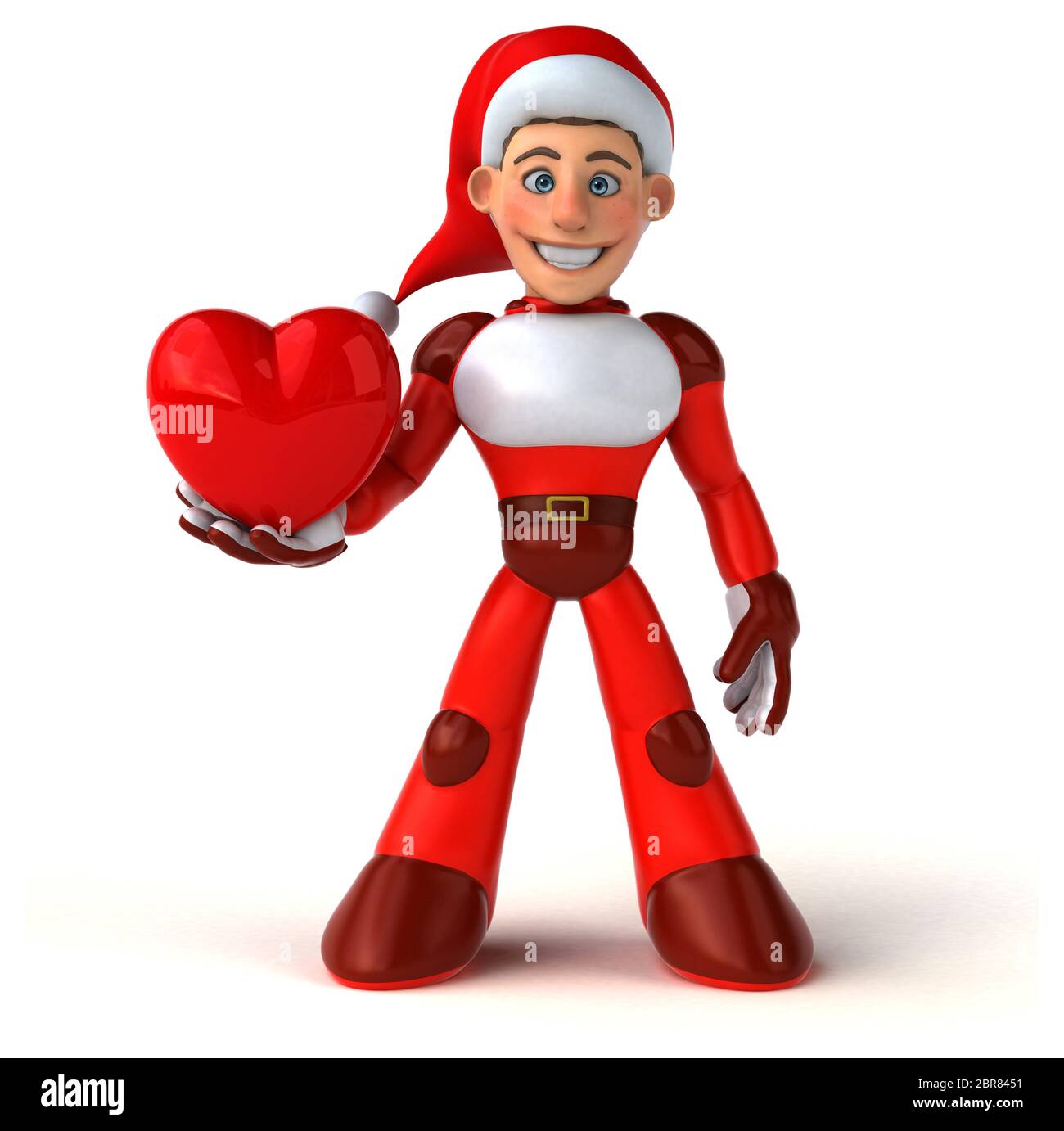 Fun Super Santa Claus - 3D Illustration Stock Photo - Alamy
