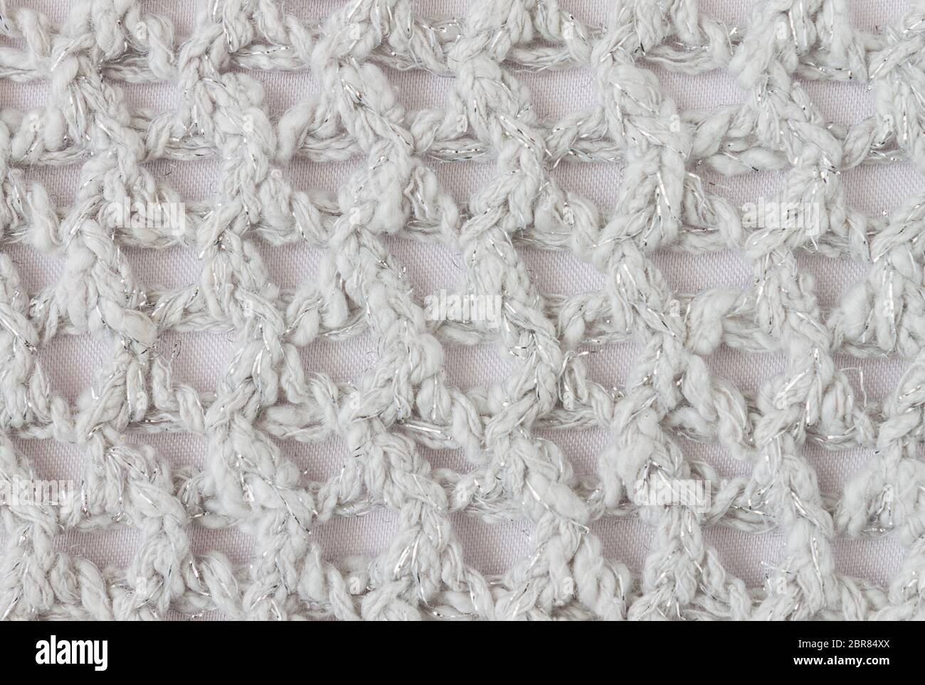 White Knitting Pattern or Knitted Pattern Background in macro style ...
