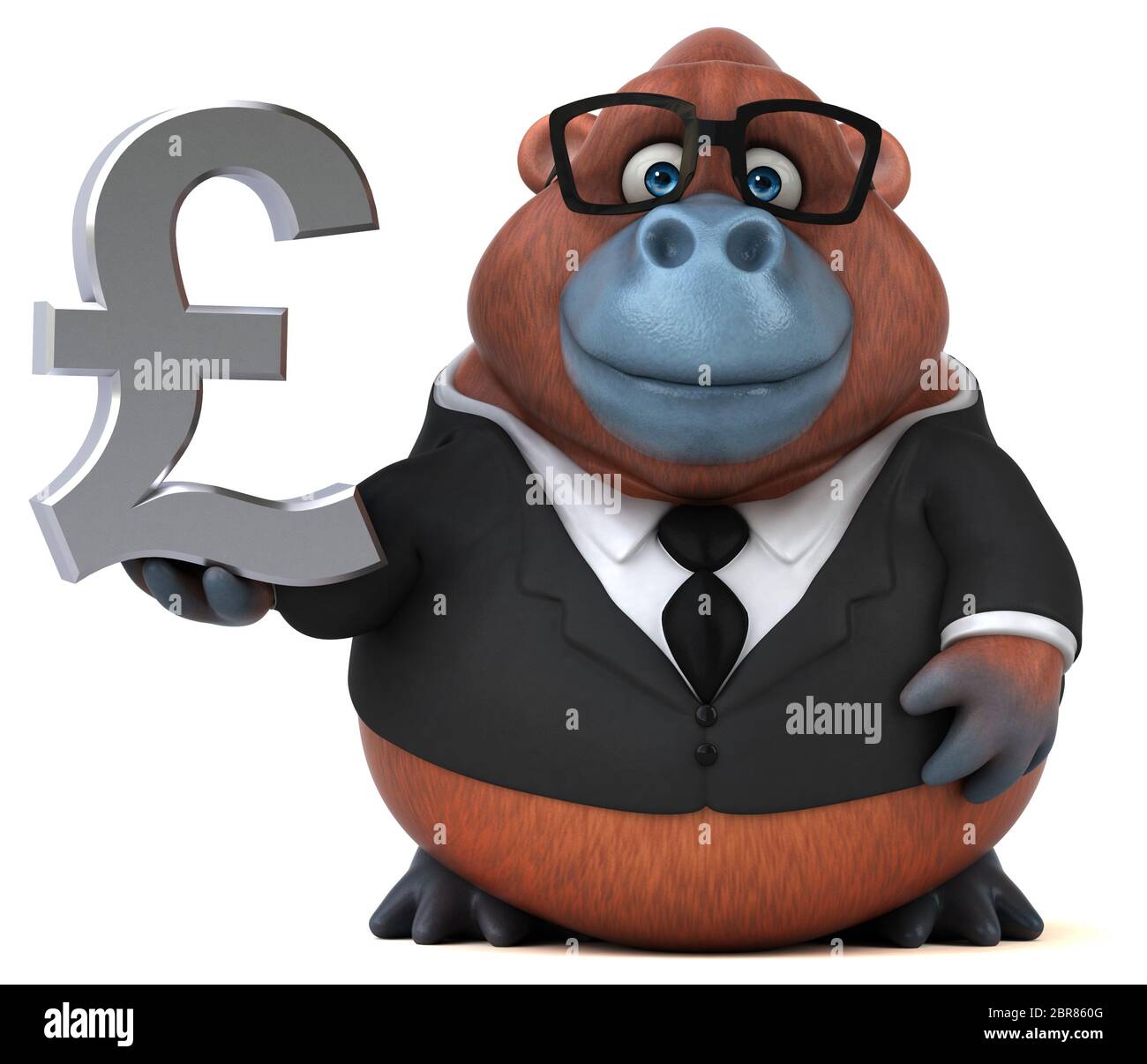 Fun orang-outan - 3D Illustration Stock Photo - Alamy