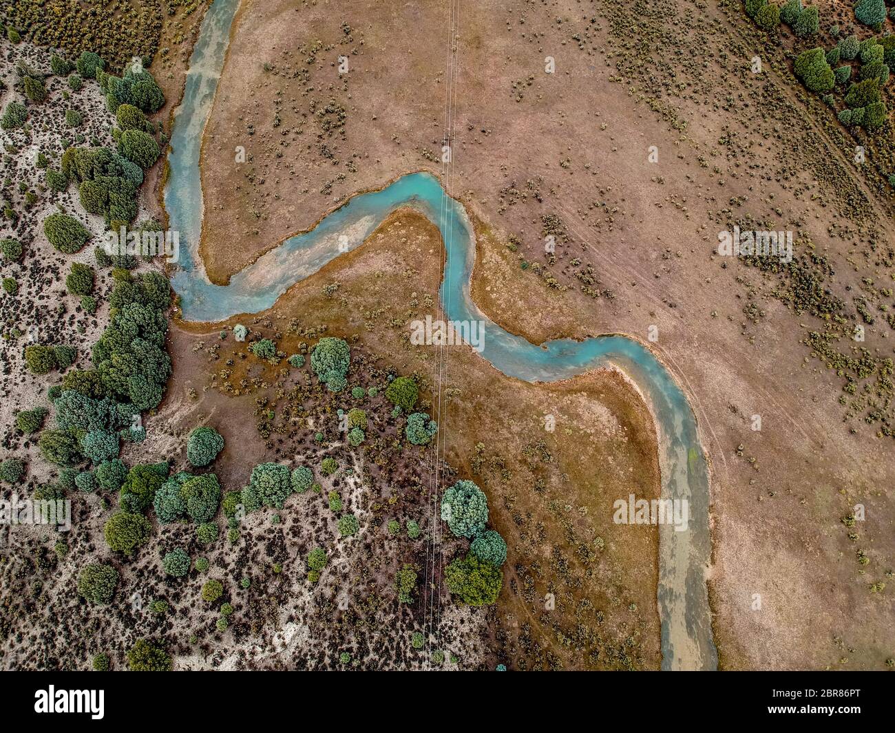 Aerial View of Sevier river in Utah Stock Photo - Alamy