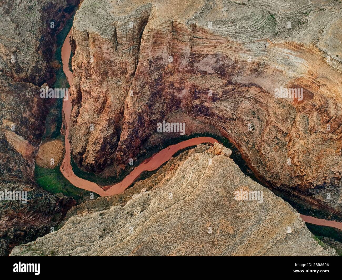 Aerial view of Arizona's Little Colorado River Stock Photo - Alamy