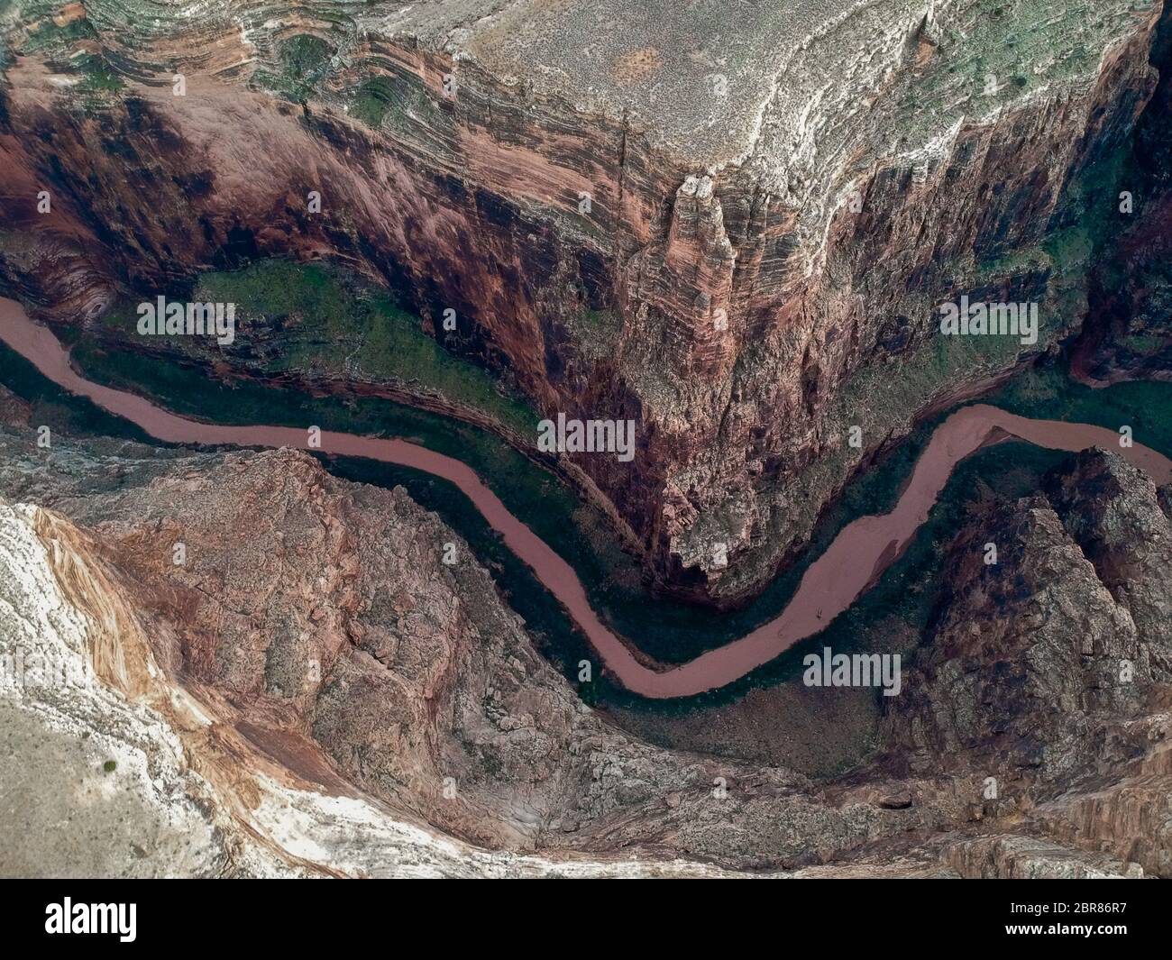 Aerial view of Arizona's Little Colorado River Stock Photo - Alamy