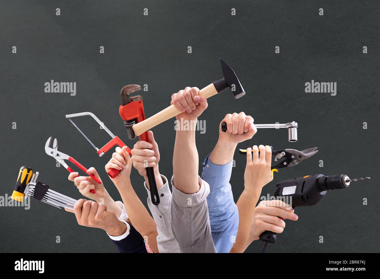 Carpenter holding tools african hi-res stock photography and images - Alamy